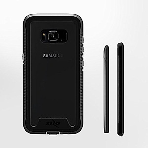 Zizo ION Series for Samsung Galaxy S8 Plus Case Military Grade Drop Tested with Tempered Glass Screen Protector Black Smoke