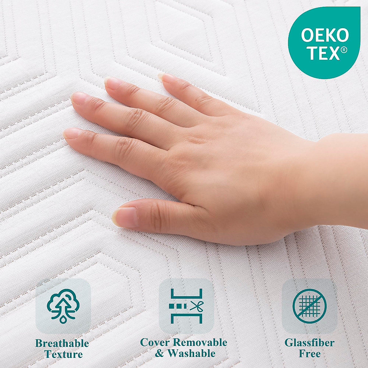 Planet Sleepings 8 Inch King Memory Foam Mattress, Gel Foam Mattress with Breathable Cover, Bed in a Box CertiPUR-US Certified, Covered Mattress Wave Mattress