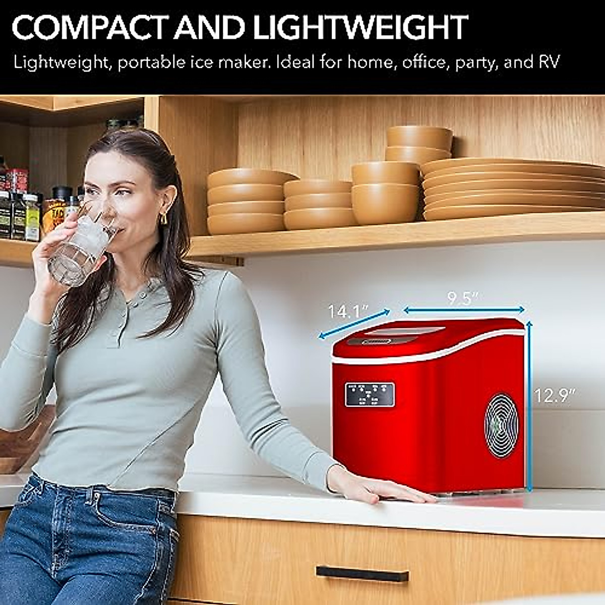 Whynter IMC-270MR Compact Portable 27 lb capacity-Red Ice Makers, One Size