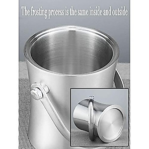 Ice Bucket for Freezer Ice Bucket Insulated Stainless Steel Double Walled Ice Bucket with Lid for Beer Wine Cooler (Size : 3L)