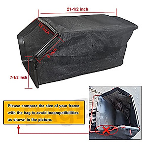 Braveboy 964-04154A Lawn Mower Grass Bag, Compatible with MTD/Craftsman 964-04154 - Fits 21” Lawn Mower Bag - (Without Grass Catcher Frame)