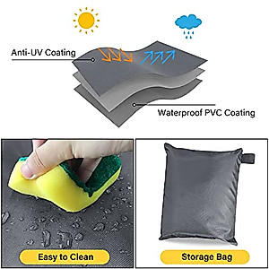 AKEfit Patio Furniture Cover Outdoor sectional Furniture Covers Waterproof Dust Proof Furniture Lounge Porch Sofa Protectors D128 x W83 x H28