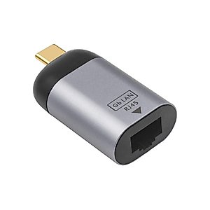 Poyiccot RJ45 to USB C Adapter, USB C to Ethernet Adapter, USB-C to Gigabit Ethernet Adapter, Support 10/100/1000Mbps for LAN Network Adapter, for Thunderbolt 3 / Type-C PC, Laptop, Smartphone