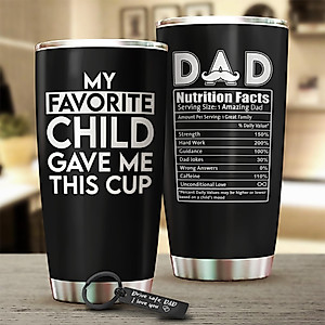 FROOBLEQUIRK 20 Oz Stainless Steel Tumbler for Dad – Funny Birthday Gift from Daughter or Son, Christmas & Father's Day
