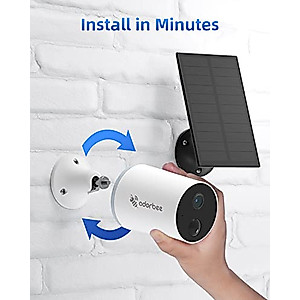 Security Cameras Wireless Outdoor with Solar Panel: 1080p WiFi Camera Rechargeable Battery Powered Night Vision for Home Outside Video Surveillance System Works with Adorcam App