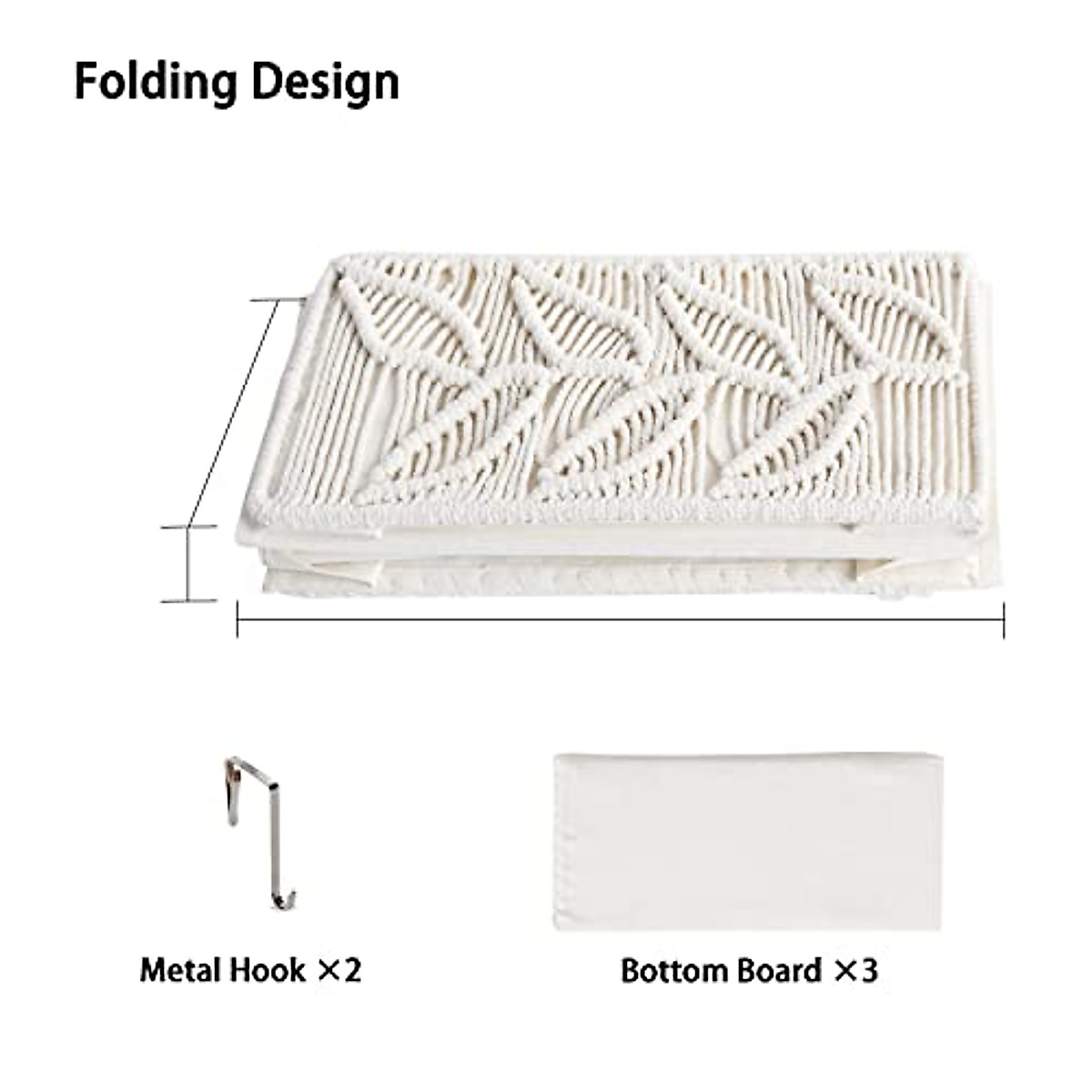 Zeesa Boho Over The Door Organizer, Hanging Storage with Large Pockets for Nursery, Pantry, Bathroom, Bedroom