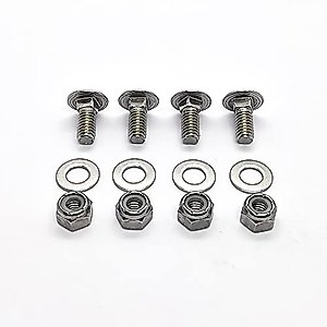 4pcs 784-5581A Carriage Bolts Nuts and Washers Kit Replacement 784-5581A Shave Plate Scraper Bar (5/16-18) 5/8"