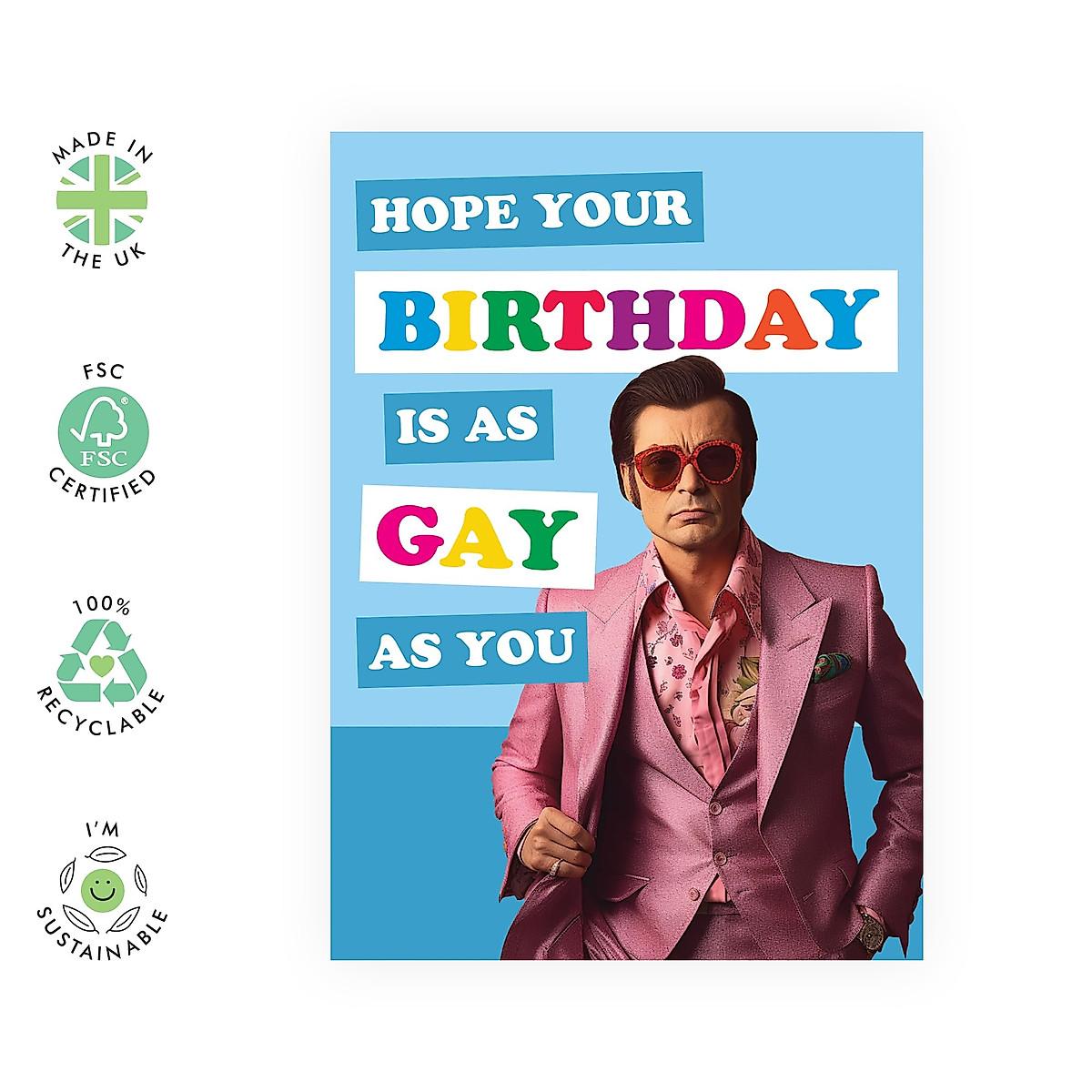 CENTRAL 23 Birthday Cards For Men Women Lesbian Gay - Funny Gay Birthday Card - Sarcasm Humor - Gifts For Him Her They - Comes With Fun Stickers