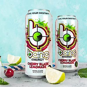 Bang Energy Cherry Blade Lemonade, Sugar-Free Energy Drink, 16-Ounce (Pack of 12)