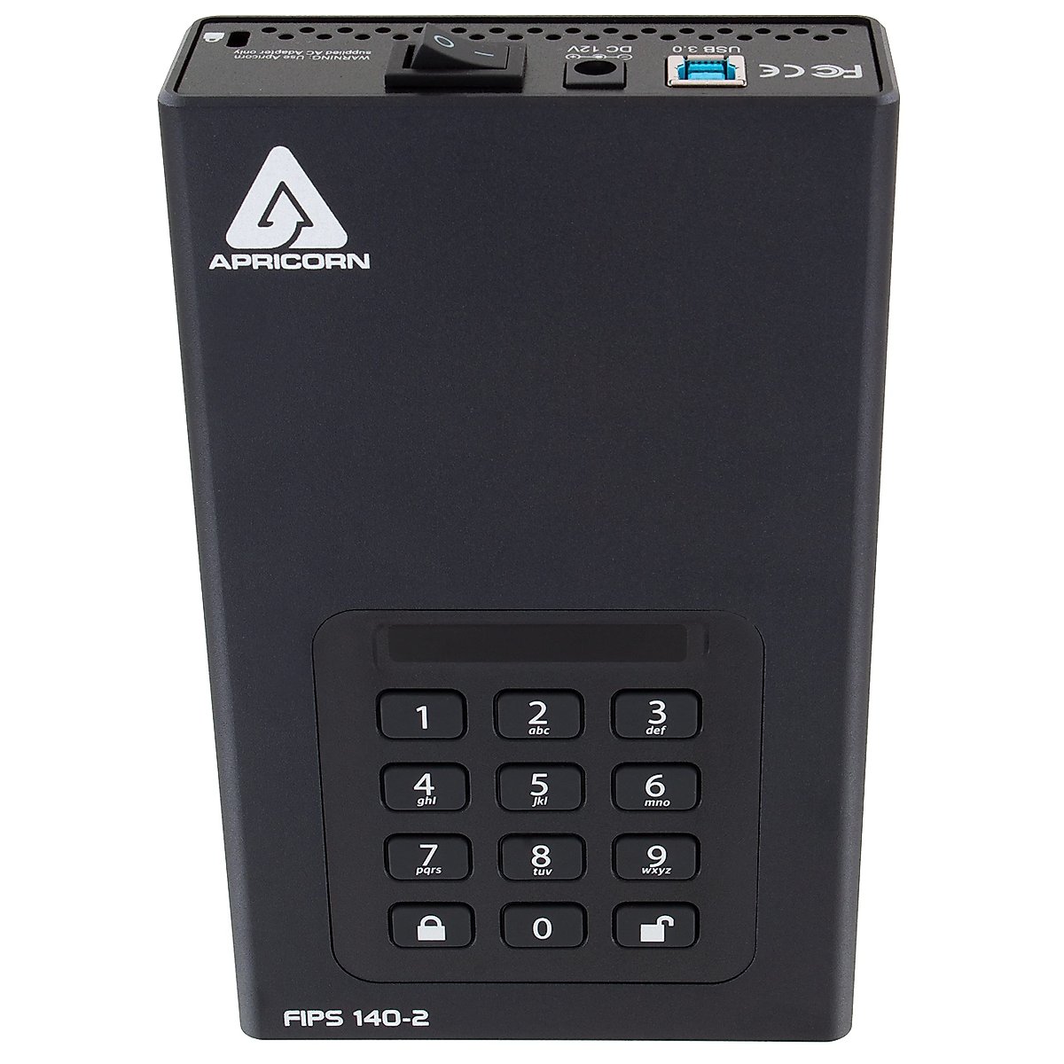 Apricorn 16TB Aegis Desktop Padlock FIPS 140-2 Validated 256-Bit Encrypted Hard Drive (ADT-3PL256F-16TB)