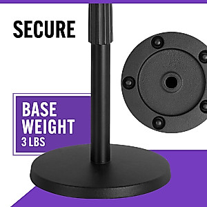 On-Stage DS8200 Adjustable Desktop Microphone Stand with Rocker Lug
