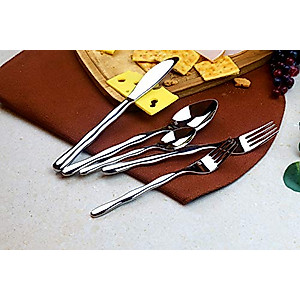 Daelim Bonita Wave 20pcs Flatware Cutlery Set, Service for 4, Solid Stainless Steel, Dishwasher Safe, Ergonomic Design and Size