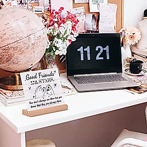 Friend Gifts for Women, Friendship Gifts for Women Friends, Birthday Gifts for Bestie Friends Sister, Long Distance Friendship Gifts, Friend Plaque with Wooden Stand