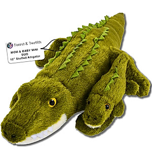 Forest & Twelfth Mom & Baby Mini River Otter, Stuffed Animals for Kids, Baby Shower Decorations, Nursery Decor, River Animals for Toddlers, Stuffed River Otter, Soft, Plush Toy (River Otter)