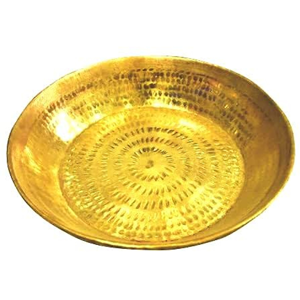 Will and Weaves Indian Traditional Brass Hammered Dough Mixer Atta Parant Size -14 Inch Parat Dough Maker