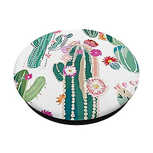 Cacti Flowers Pattern Phone Popper PopSockets Swappable PopGrip