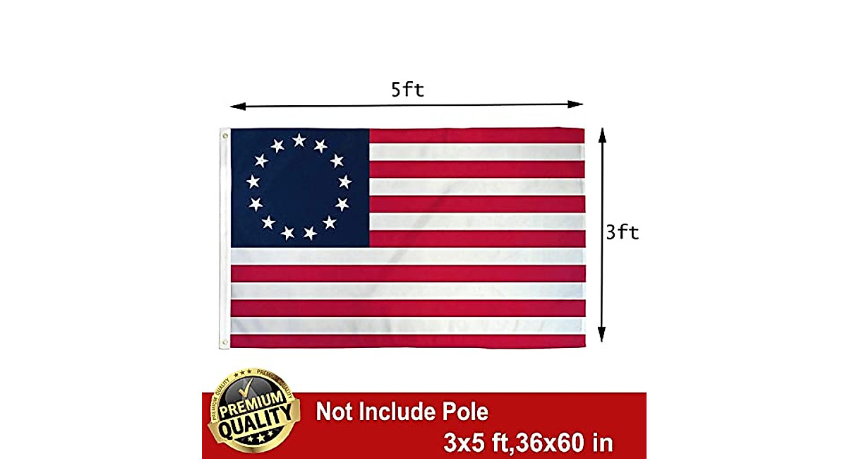 Embroidered Betsy Ross Flag - Heavy Duty 3x5 Made in USA