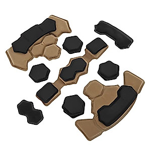 Helmet Dial Suspension System Chin Strap, 24 Hook and Fasteners Nylon Sponge Helmet Padding Kit Easy to Install for Cycling (Mud Spongeand Suspension)