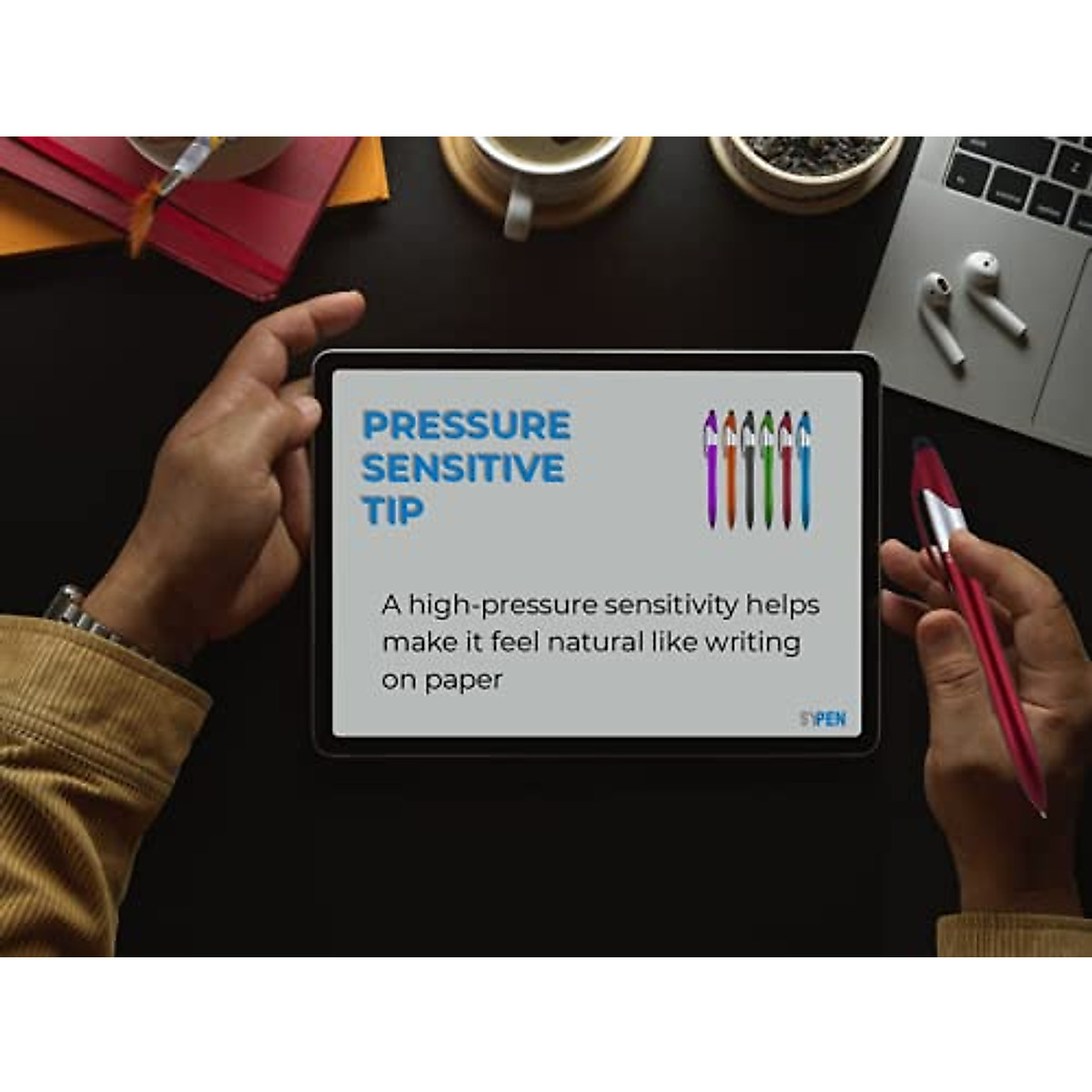 SyPen 3 Color ink Ball Pens and Stylus for Universal Touch screen Devices, Each pen writes in 3-Colors Ink(Black,Red,Blue) Pen Barrel colors,Red,Green, Blue, Orange,Lt. Blue and Black (12 Pack)