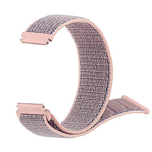 Vanjua Nylon Bands for Samsung Galaxy Watch 6 - 40mm, 44mm, 43mm, 47mm - Soft Nylon Sport Replacement Strap - Women & Men (Pink Sand)