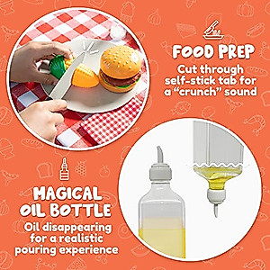 JOYIN 34 PCS Cooking Toy Set, Kitchen Toy Set, Toy BBQ Grill Set, Little Chef Play, Kids Grill Playset Interactive BBQ Toy Set for Kids