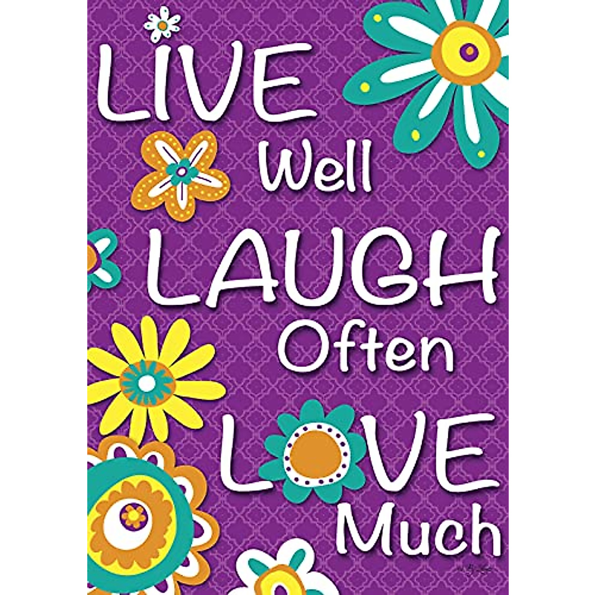 Toland Home Garden 119795 Live Laugh Love 12.5 x 18 Inch Decorative, Garden Flag (12.5" x 18"), Multicolored