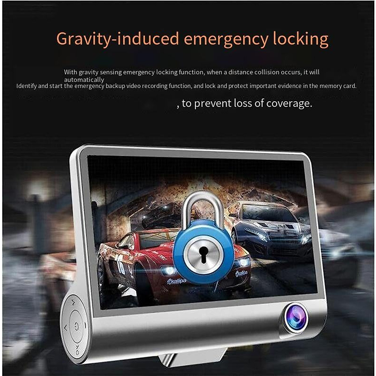 3-Channel Dash Cam with Front and Rear Inside Views, 1080P Full HD with 170-degree Wide-Angle Lens, IR Night Vision, Loop Recording, Reverse Assist, and 24-Hour Parking Recording.