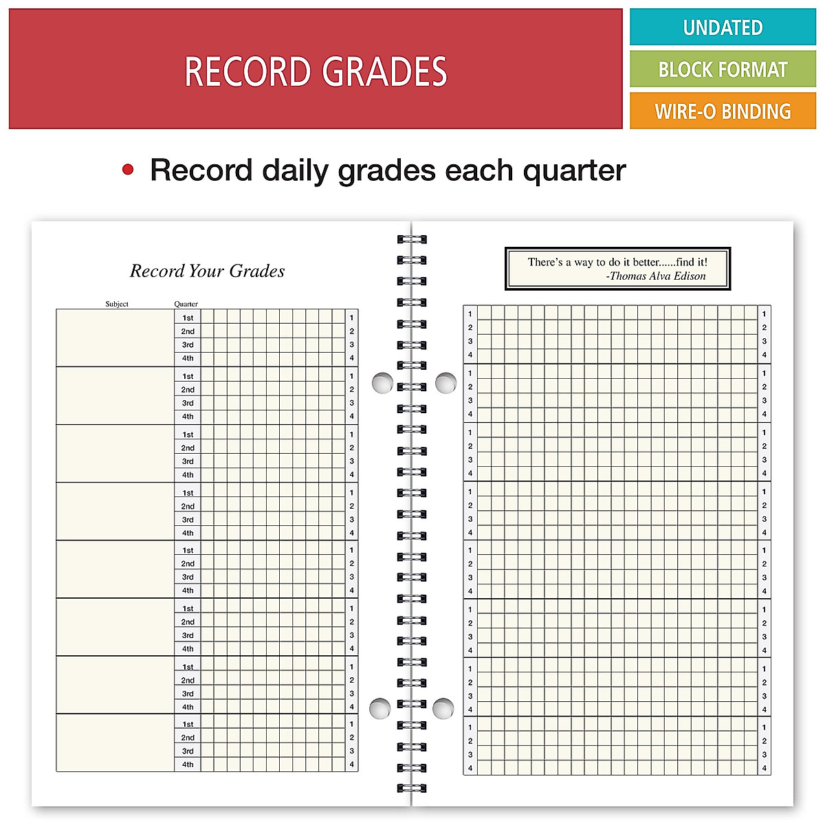 Student Planner Daily Format for Elementary School (S85-Red) 5.5 x 8.5