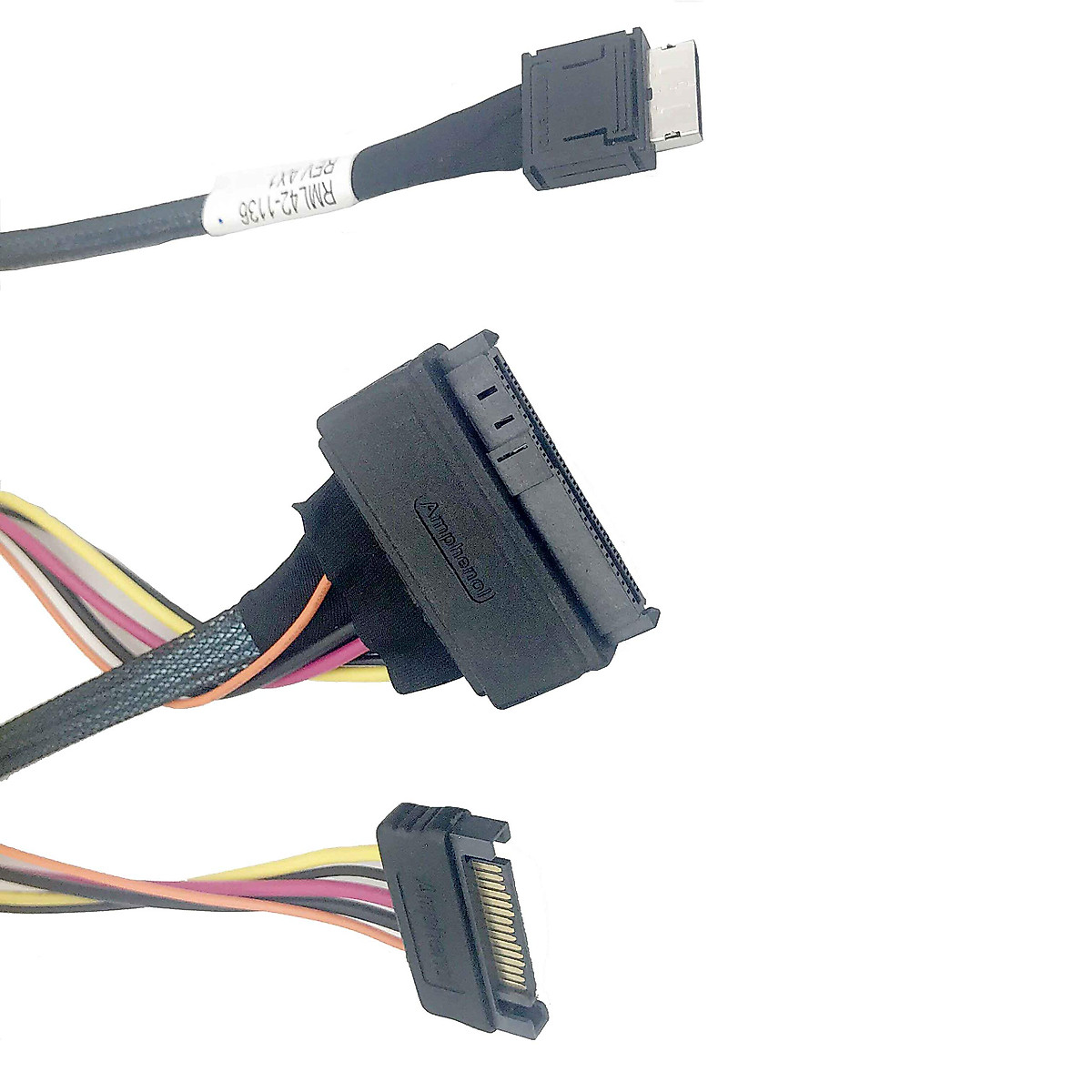 𝐃𝐢𝐋𝐢𝐧𝐤𝐞𝐫 OCuLink 4X to NVMe U.2 SSD,SFF-8611 to SFF-8639 Cable with Power 100cm(CBL-SAST-0956)