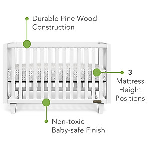 Forever Eclectic Tremont 4-in-1 Convertible Baby Crib by Child Craft (Matte White)