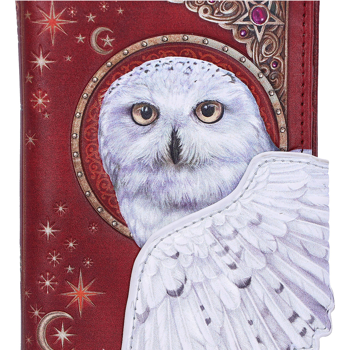 Nemesis Now Embossed Purse, Gothic Wallet, 18.5cm - Snowy Owl