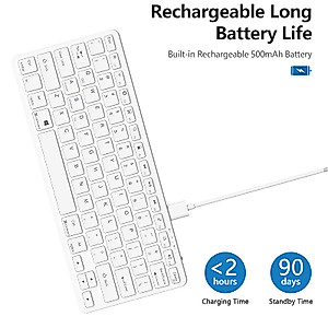 TaIYanG Bluetooth Keyboard for iPad Wireless Keyboard Compatible iPad 10th/iPad 10.2(9th/8th/7th Generation),iPad Air 5th/4th, iPad Pro 11/12.9, iPad 9.7, iPad Mini and All Bluetooth Devices (White)