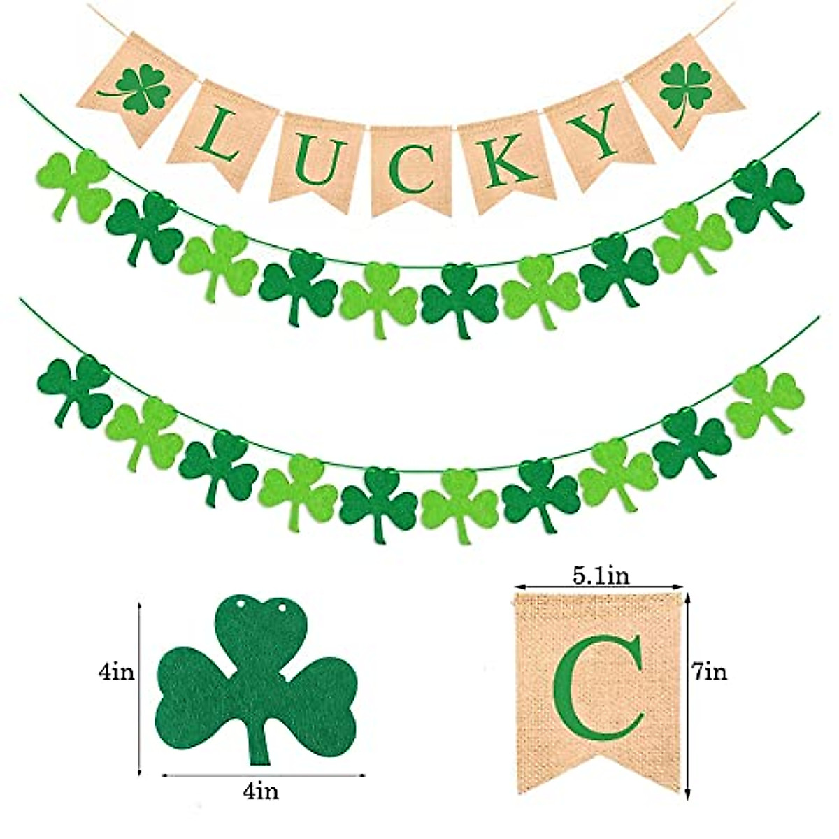 St.Patrick Day Party Decoration Swirls, St Patricks Day Hanging Decorations Lucky Irish Green Shamrock St.Patrick's Day Foil Swirl for St Patrick Party Home Party Favors Supplies Decor (18)
