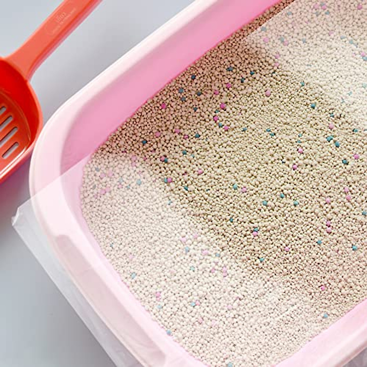 TEHAUX Disposable Rabbit Cage Liner, Plastic Bunny Cage Mat Film to Replace Diapers Suitable for Most Rabbit, Hamster, Guinea Pigs& All Small Animals- 100 PCS Universal Toilet Film- Size S