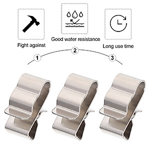 Trailer Frame Wire Clamp 30pcs Stainless Steel Cable Clips Wiring Frame Clip PV Module Wire Management for Solar Solar Power Cable Clip