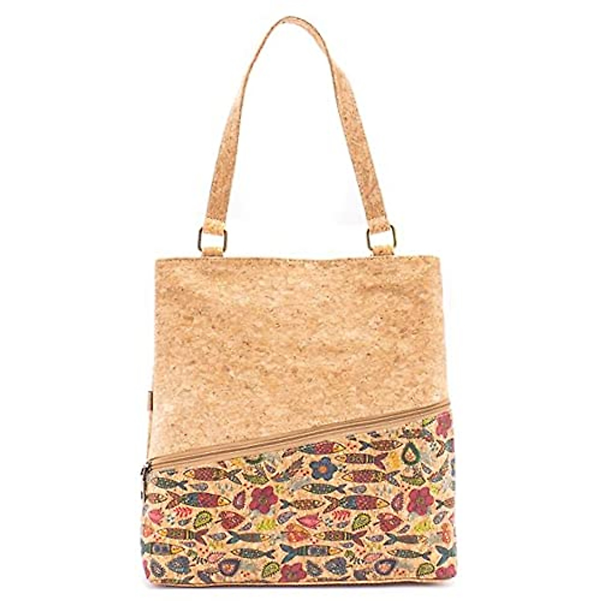 Handmade Cork Tote Shoulder Bag Purse Eco Friendly Gift Sustainable Vegan bag Lightweight (Viana 4)