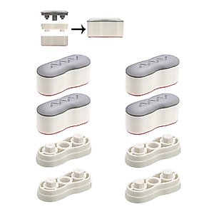 Bidet Bumper, 4PCS Height-increasing Pads, Universal Seat Bumper Kit with Strong Adhesive, Replacement Bumpers for Toilet Seat