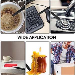 Putty 10PCS Plastic Scraper Tool + 4PSC Precision Anti-static Tweezers, Scratch Free Cleaning Pen-Shaped Scraper Tool Stiff Multipurpose for Tight Spaces Scraper Small Plastic Scraper Tool