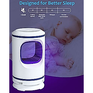 Bug Zapper Indoor, GILAYGROW Insect Trap, Quiet Mosquito Lamp, Electric Mosquito Killer Trap, Fly Trap, Fruit Flies Mosquito Zapper for Bedroom, Living Room, Kitchen, Office(Black) (White)