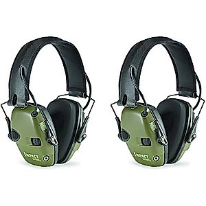 Howard Leight R-01526-PK2 by Honeywell Impact Sport Sound Amplification Electronic Shooting Earmuff, Green 2-Pack