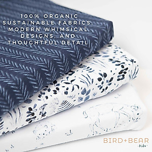 Bird + Bear Kids 1.0 TOG Baby Swaddle Sack with 2 Way Zippers & Velcro - Baby Swaddle 3-6 Months – 100% Organic Cotton for Your Newborns - Woodland Animals