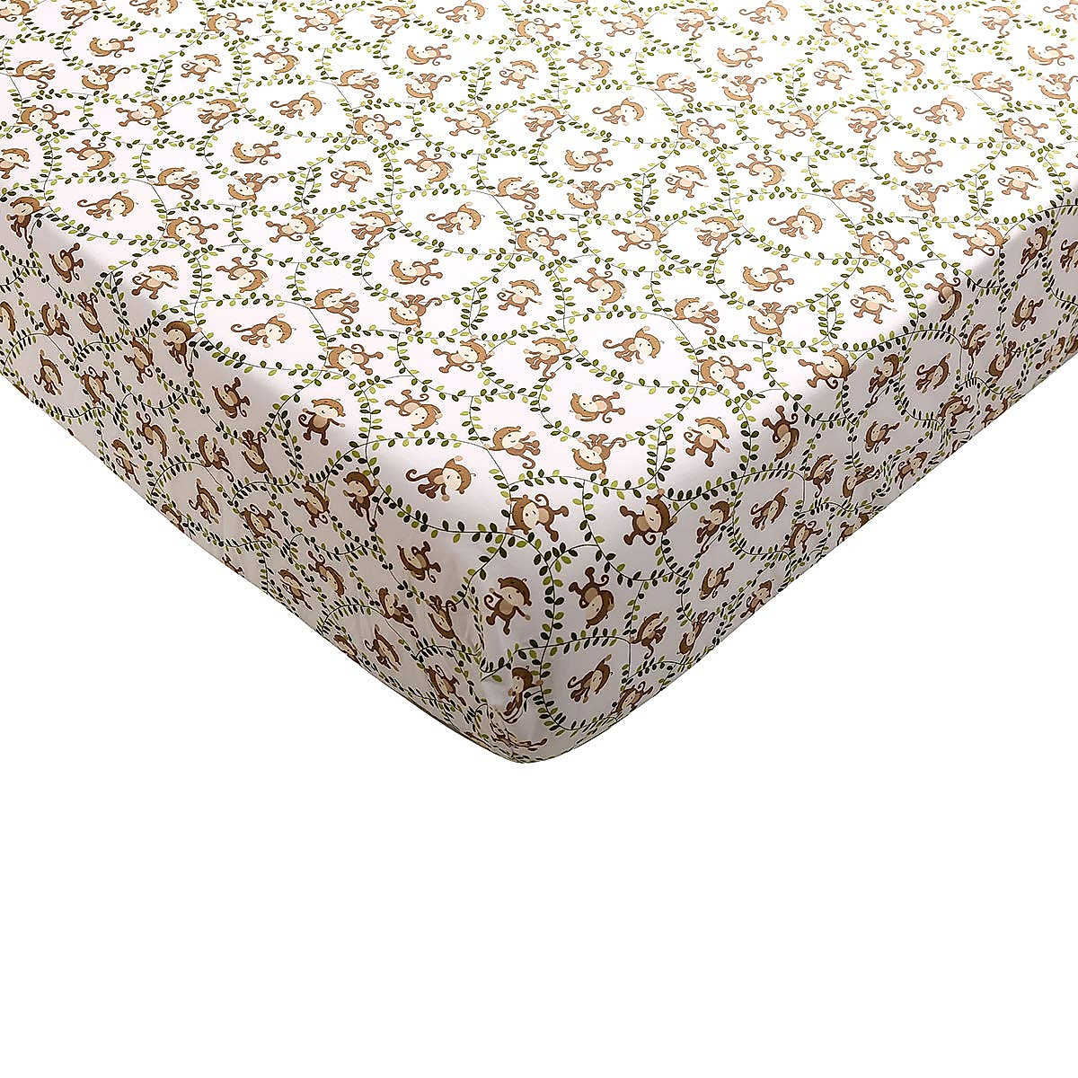 Brandream Fun Forest Lion Elephant Crib Bedding Sets for Baby Boys | 3 Piece Jungle Nursery Set