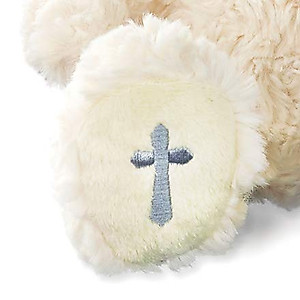 Nat and Jules The Lord's Prayer Bear With Ribbon, Cross Children's Plush Stuffed Animal