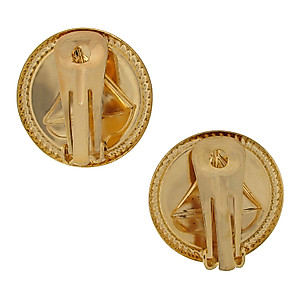 Vintage Nautical Red Sail Boat Gold Tone Clip On Earrings 1 1/8" Earrings For Women Set