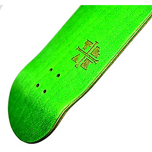 Teak Tuning Prolific Complete Fingerboard - Pro Board Shape and Size, Bearing Wheels, and Trucks - 32mm x 97mm Handmade Wooden Board - Four Wheel Clover Edition
