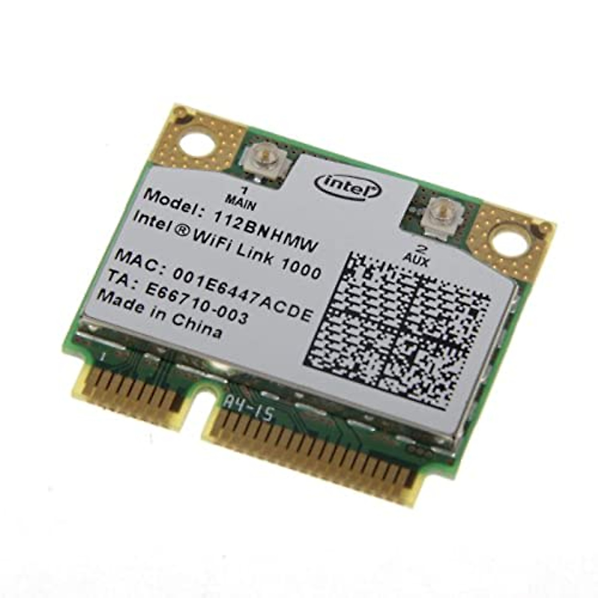 Intel WiFi Link 1000 Mini PCI Express Wireless-N Card 802.11b/g/n 2.4 GHz 112BNHMW 300Mbps