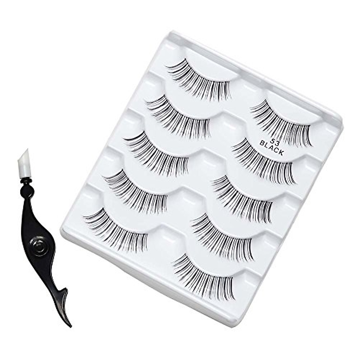 Andrea 5-of-a-Kind False Eyelashes, Multi Pack #53 with Applicator, Natural Lashes, Long-Lasting, Reusable Fake Eyelash, 1 Pack