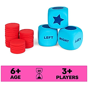 Spin Master Games, Left Center Right Giant Edition, Family Game for Indoor & Outdoor Fun with Big Oversized Board, for Family and Kids, 2-4 Players, Ages 6 & Up