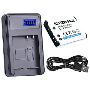 Battery and LCD USB Battery Charger for Nikon Coolpix S6800, S6900, S7000 Digital Camera