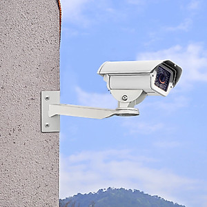 wsdcam CCTV Security Camera Universal Mounting Bracket for Corner Wall & Utility Pole, 90° Rotation Adjustable Indoor Outdoor Monitor Camera Mount with 2 Loops for Dome Camera/IP Camera/CCTV Camera